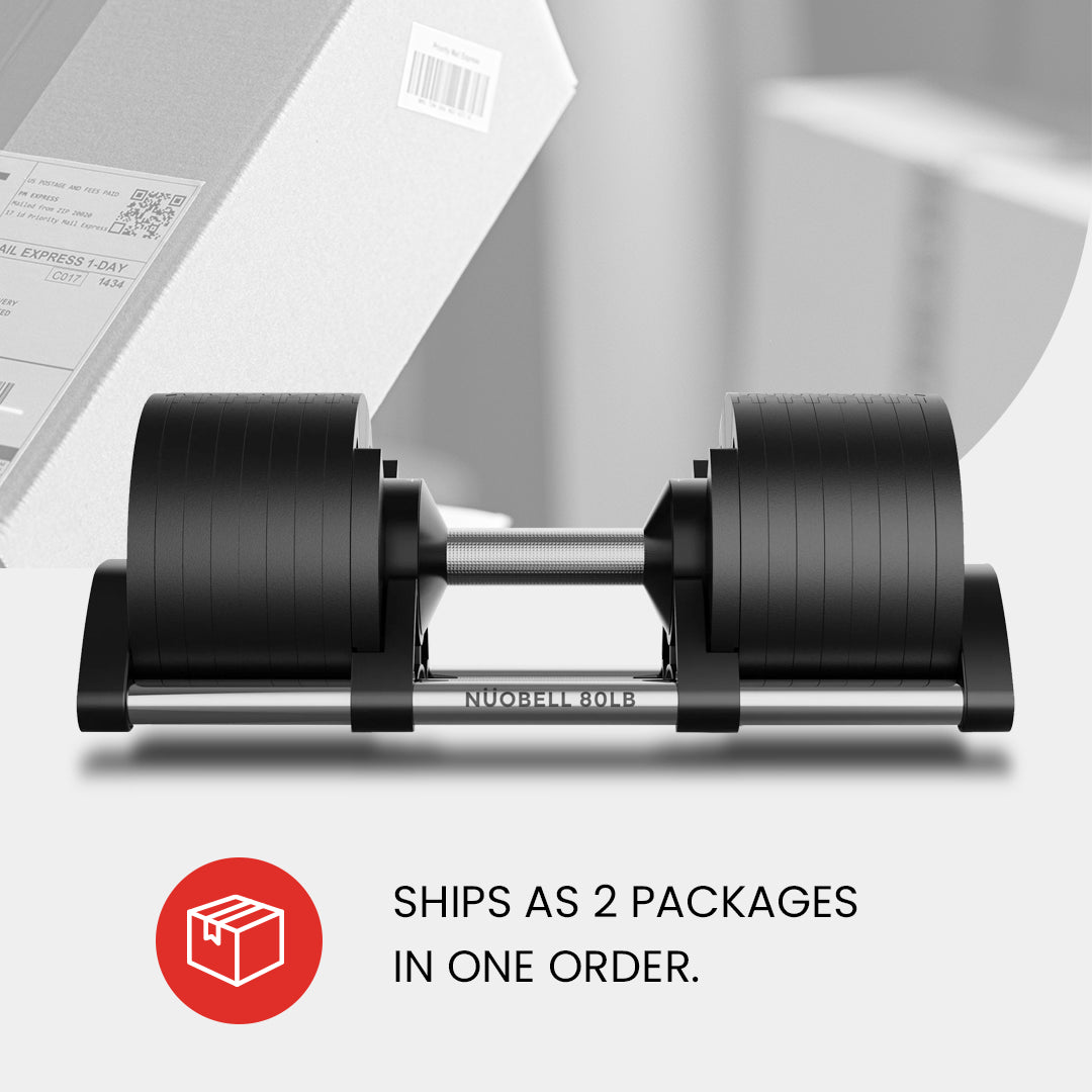 NUOBELL Adjustable Dumbbell Set 5-80 lbs – Finer Form