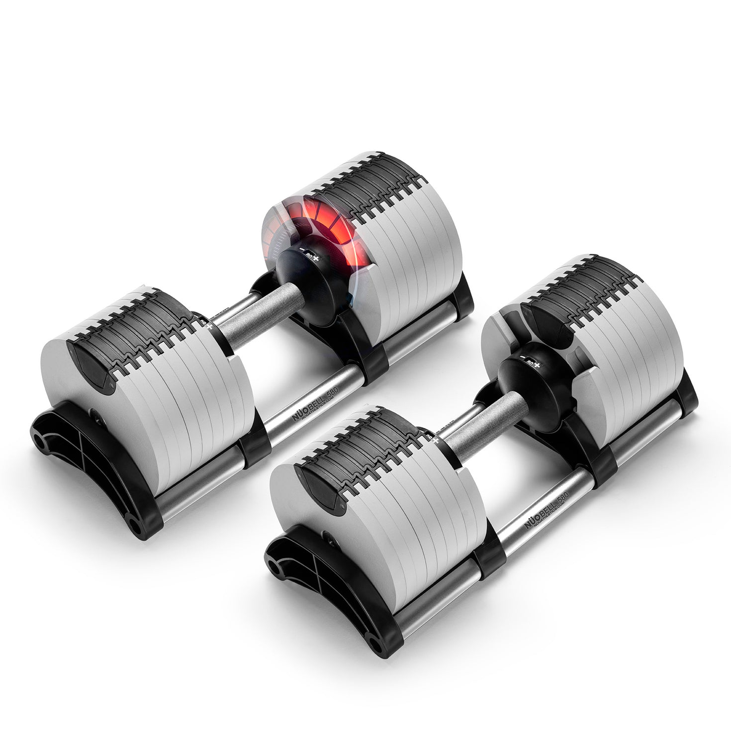 NUOBELL Adjustable Dumbbell Set 5-80 lbs – Finer Form